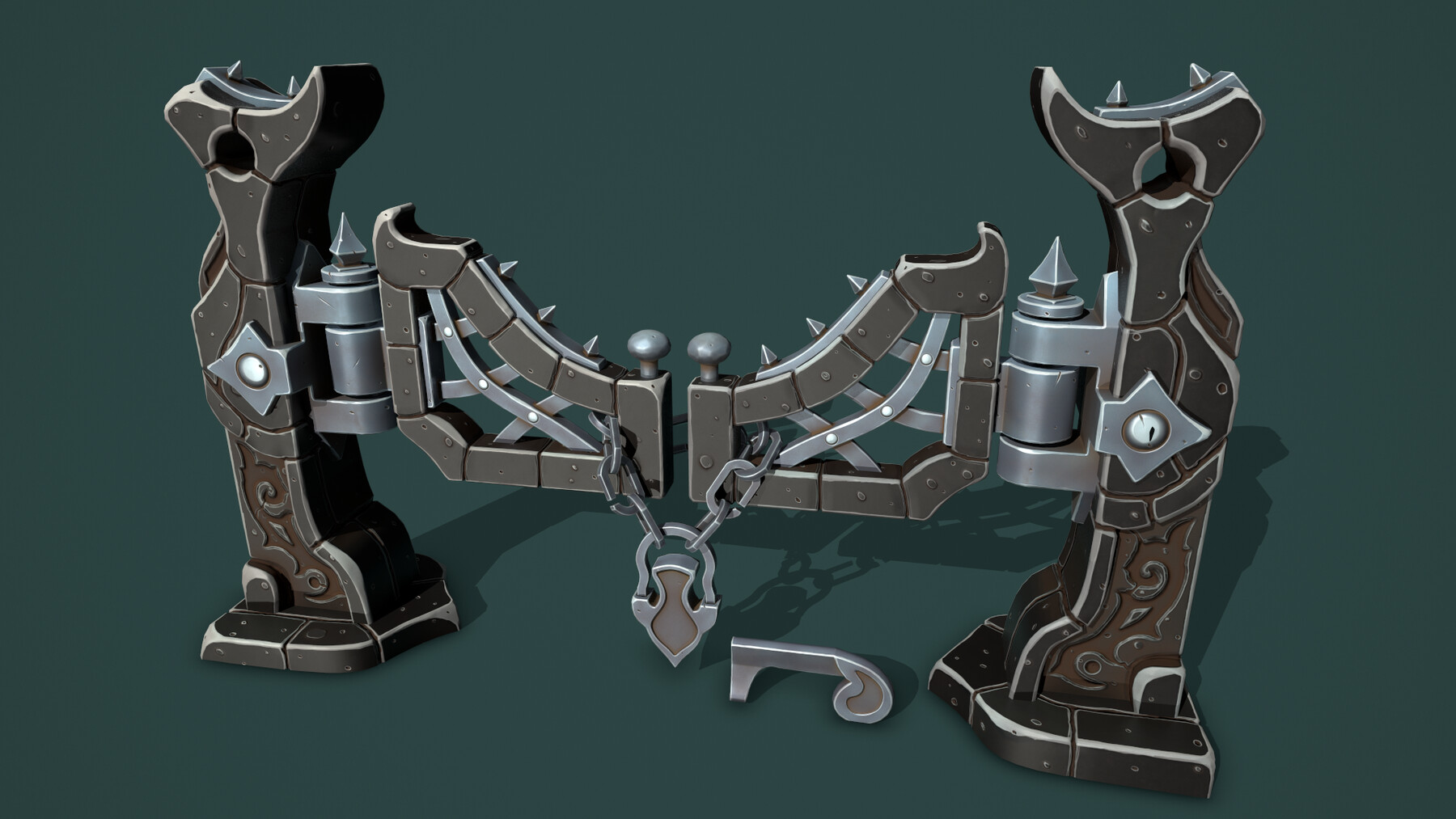 ArtStation - Fantasy fence door | Game Assets