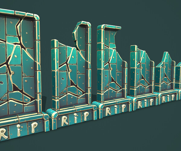 ArtStation - Gravestone rectangular | Game Assets
