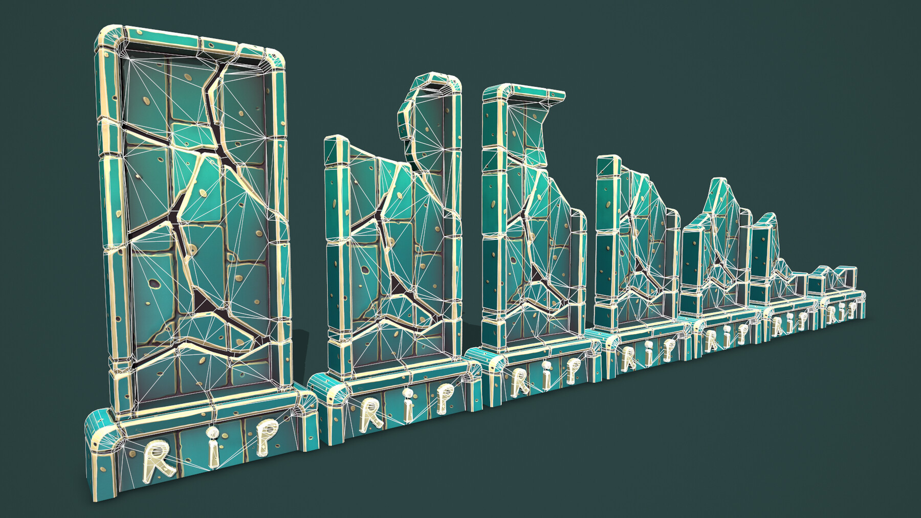 ArtStation - Gravestone rectangular | Game Assets