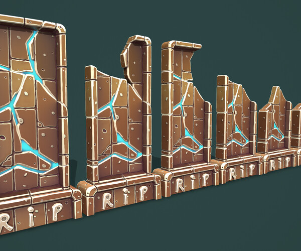ArtStation - Gravestone rectangular | Game Assets