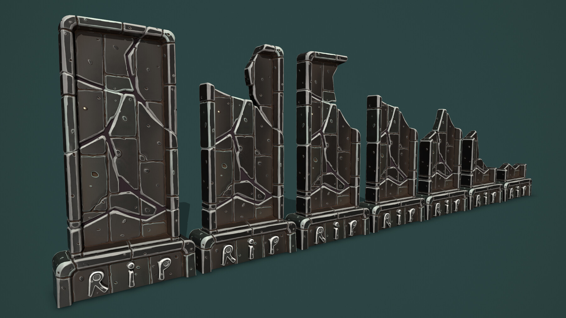 ArtStation - Gravestone rectangular | Game Assets