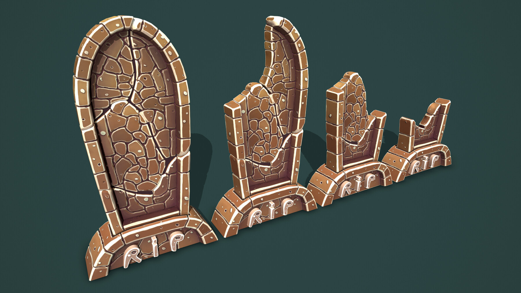ArtStation - Gravestone rounded | Game Assets