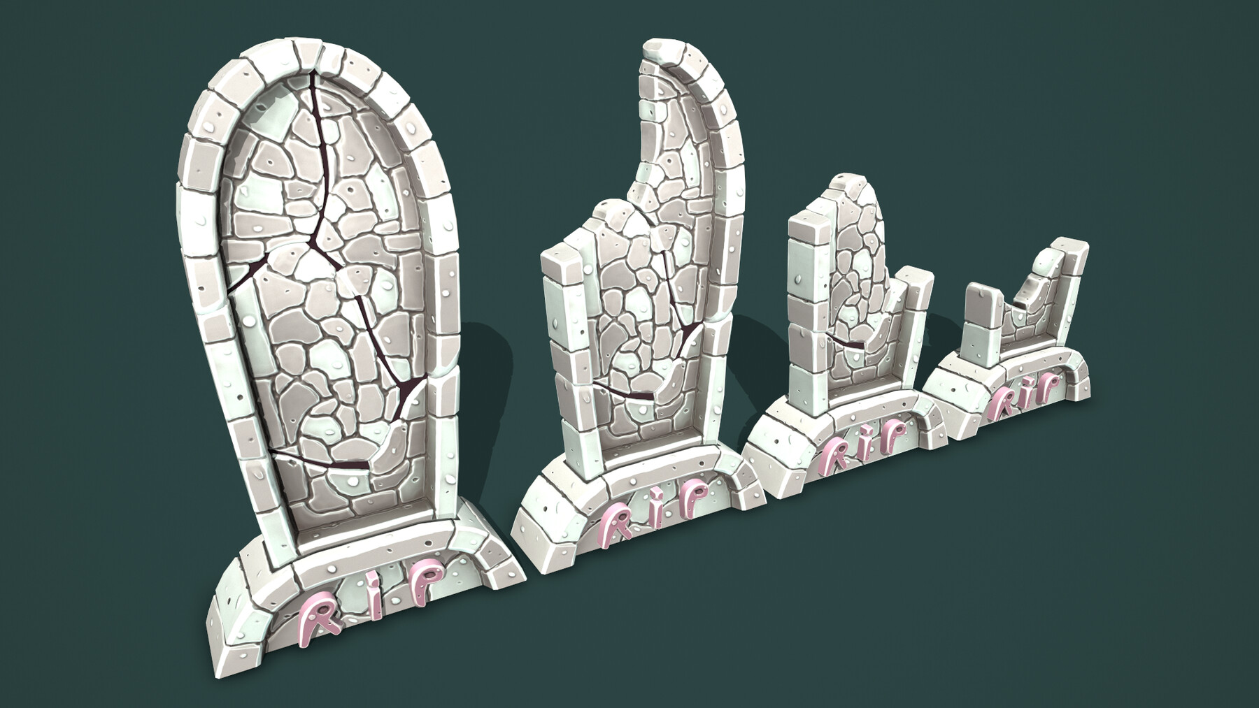 ArtStation - Gravestone rounded | Game Assets