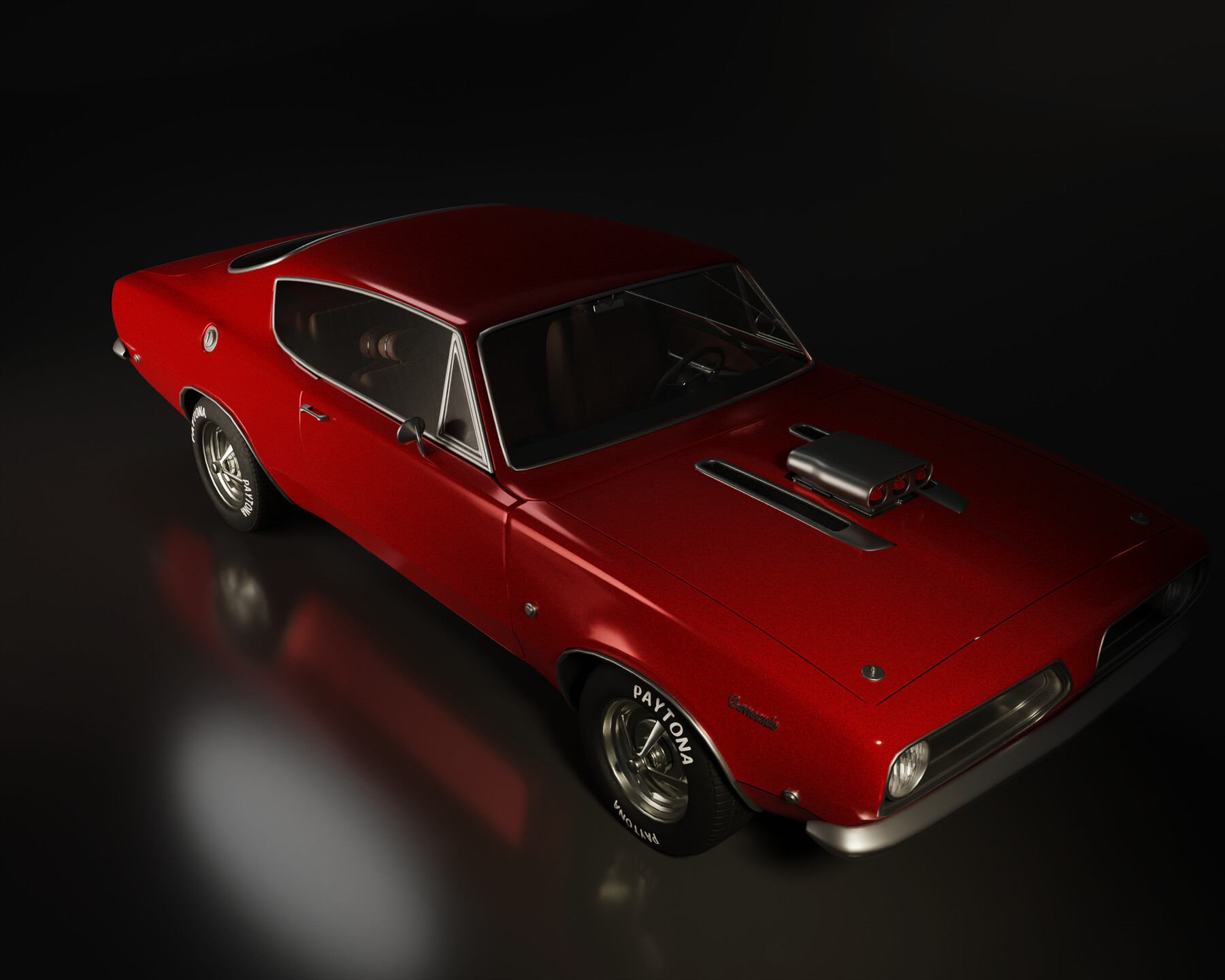 ArtStation - muscle car 3d model | Game Assets