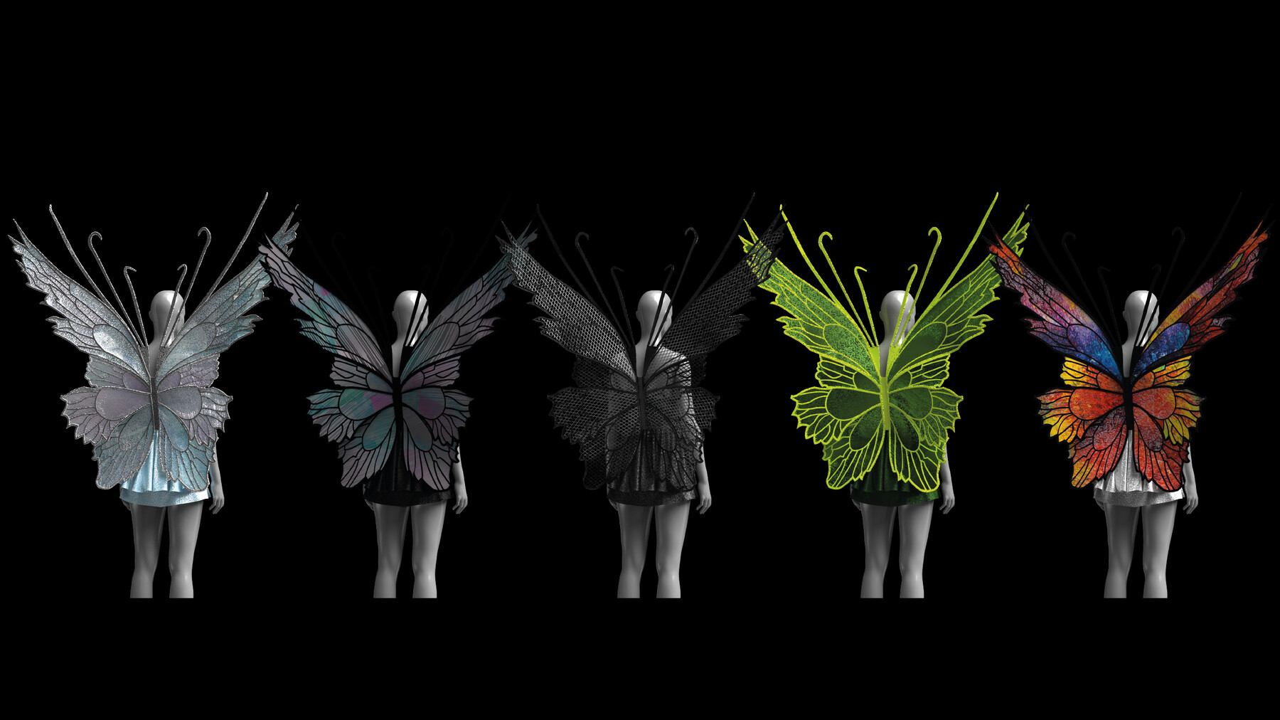 ArtStation - +5 wings pack + Clo3D an MD (ZPRJ) + OBJ + FBX | Game Assets