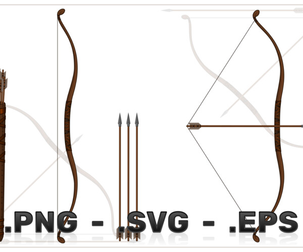 ArtStation - Bow And Quiver Arrow Vector Design | Artworks