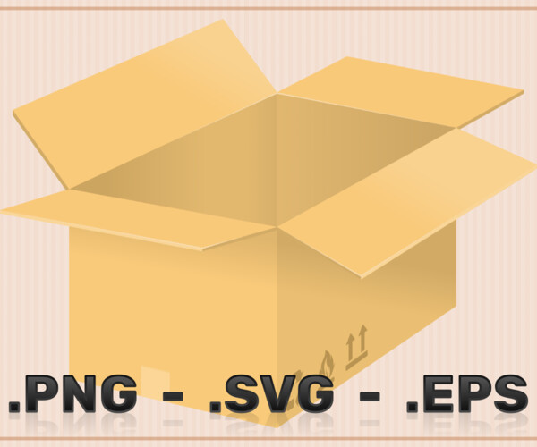 ArtStation - Vector Design Cardboard Box With Packaging Symbols | Artworks