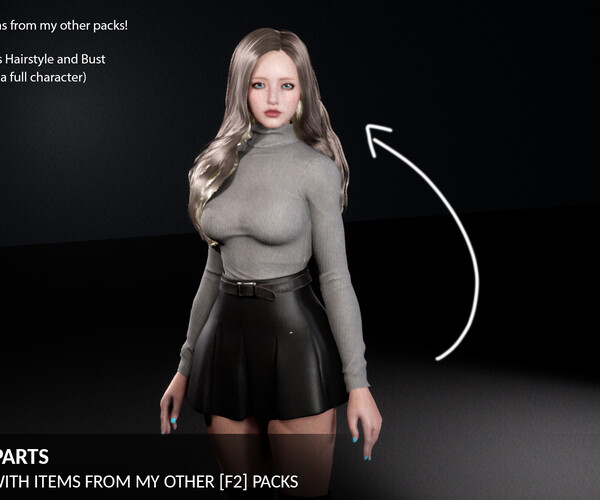 ArtStation - Vera Game-Ready Hairstyle [F2] | Game Assets