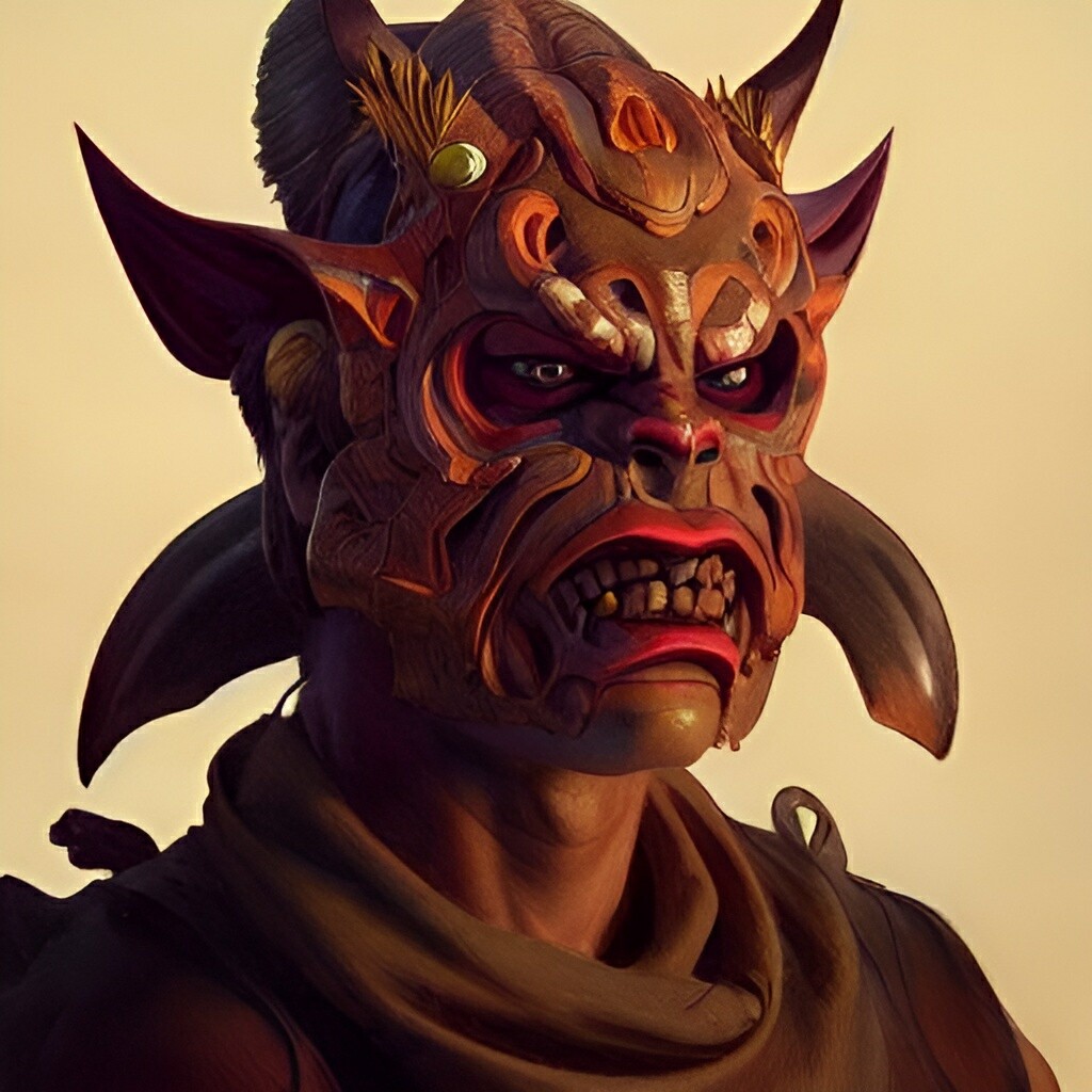 ArtStation - 0020 Oni Mask 158jpg wonder pack | Game Assets
