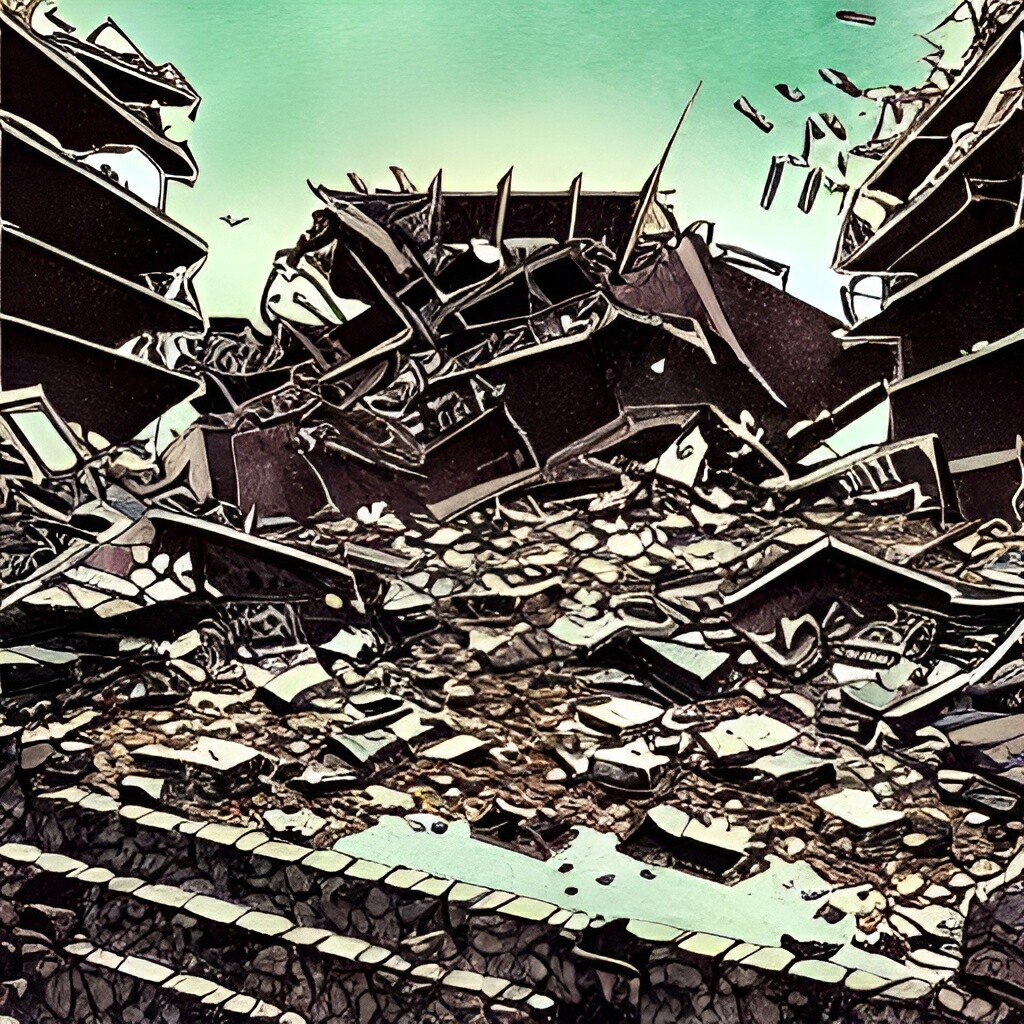 ArtStation - Destroyed facade building texture 291jpg wonder pack ...