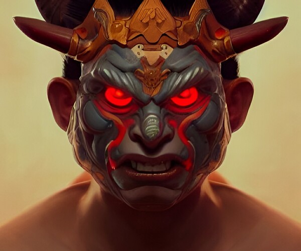 ArtStation - 0020 Oni Mask 158jpg wonder pack | Game Assets