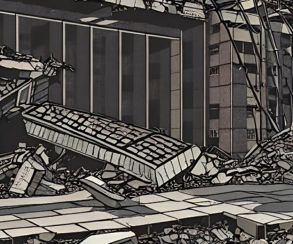 ArtStation - Destroyed facade building texture 291jpg wonder pack ...