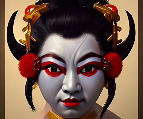 ArtStation - 00032 Mask Geisha 92jpg wonder pack | Artworks