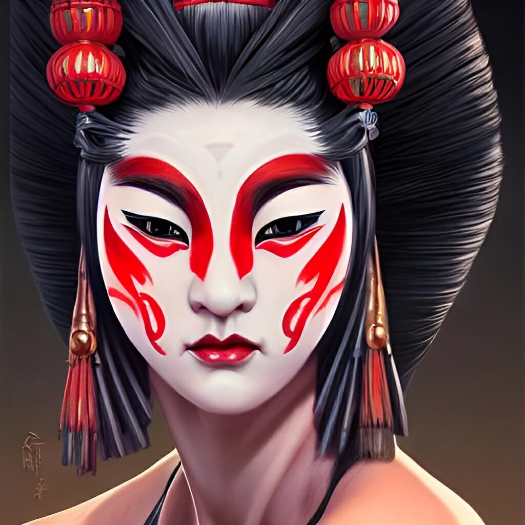 ArtStation - 00032 Mask Geisha 92jpg wonder pack | Artworks