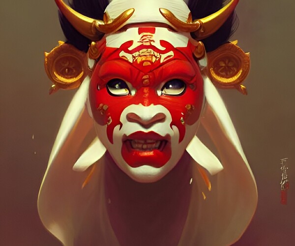ArtStation - 00032 Mask Geisha 92jpg wonder pack | Artworks