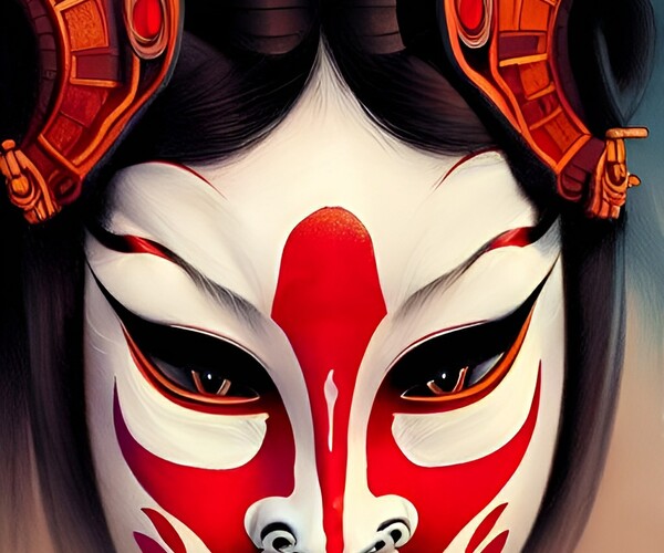 ArtStation - 00032 Mask Geisha 92jpg wonder pack | Artworks