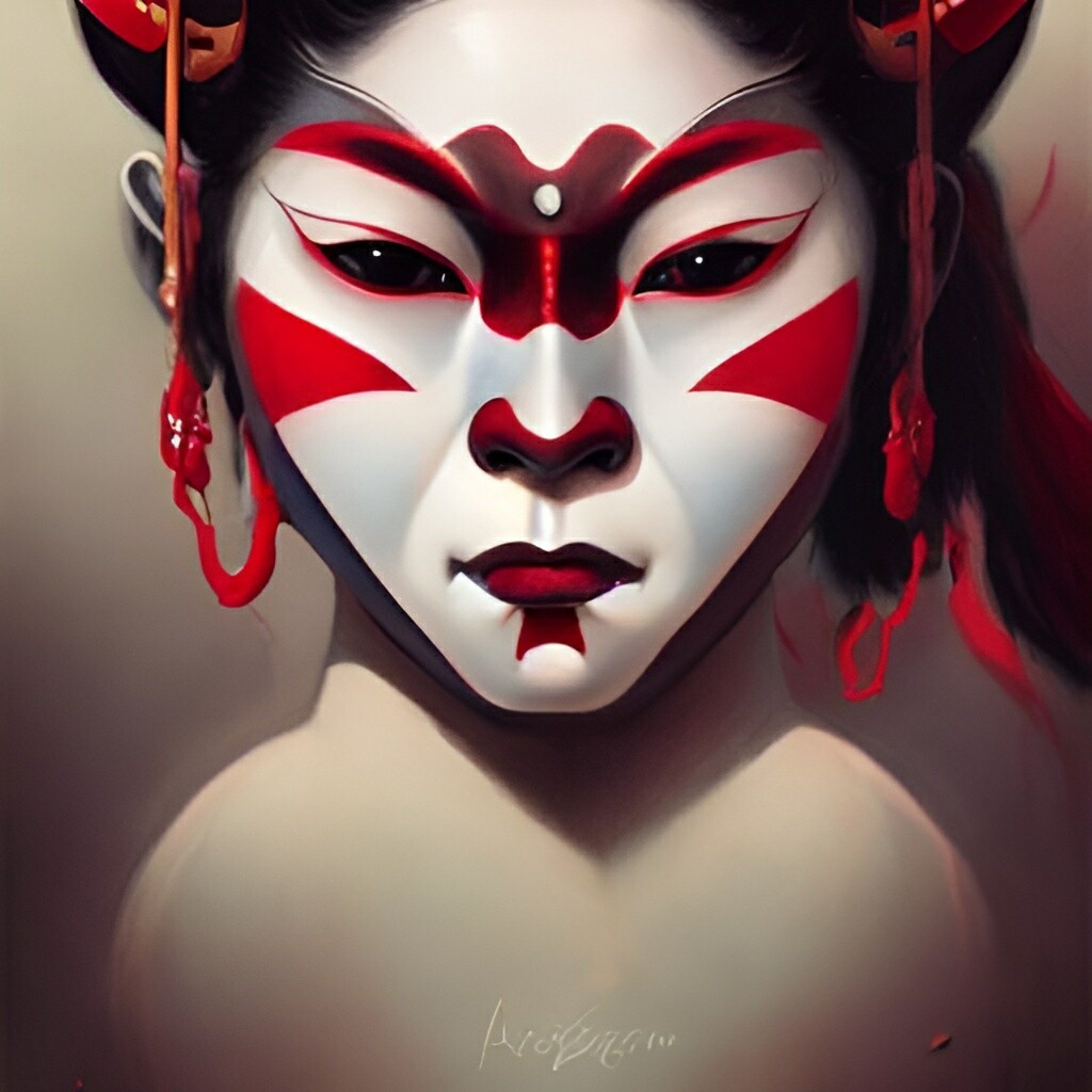 ArtStation - 00032 Mask Geisha 92jpg wonder pack | Artworks
