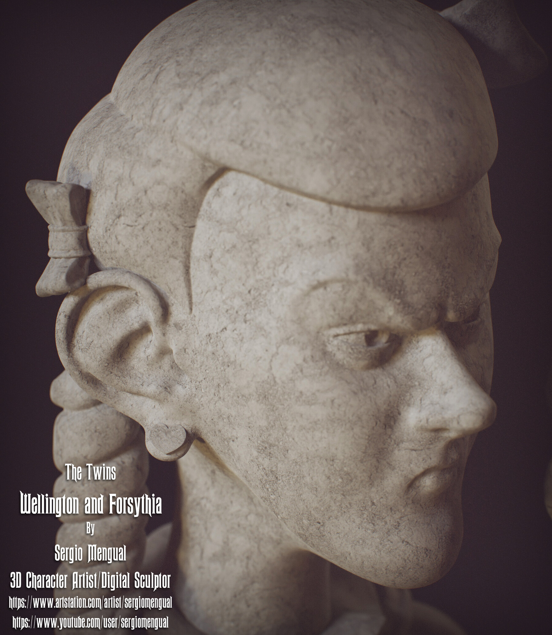 ArtStation - Haunted Mansion The Twins 3D Printable Busts | Resources