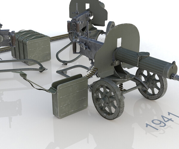 ArtStation - Maxim machine gun | Resources
