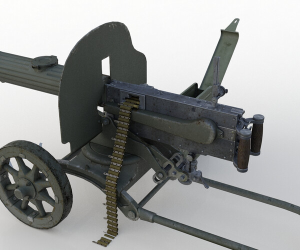 ArtStation - Maxim machine gun | Resources