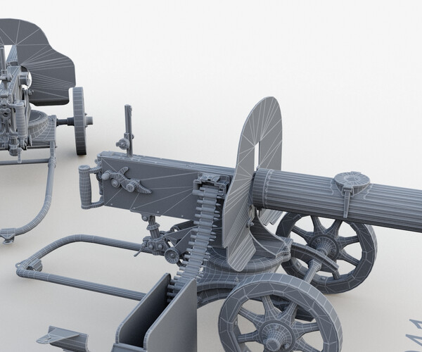 ArtStation - Maxim machine gun | Resources