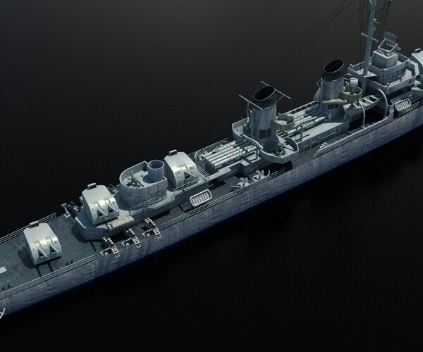 ArtStation - Allen M Sumner-class destroyer | Resources