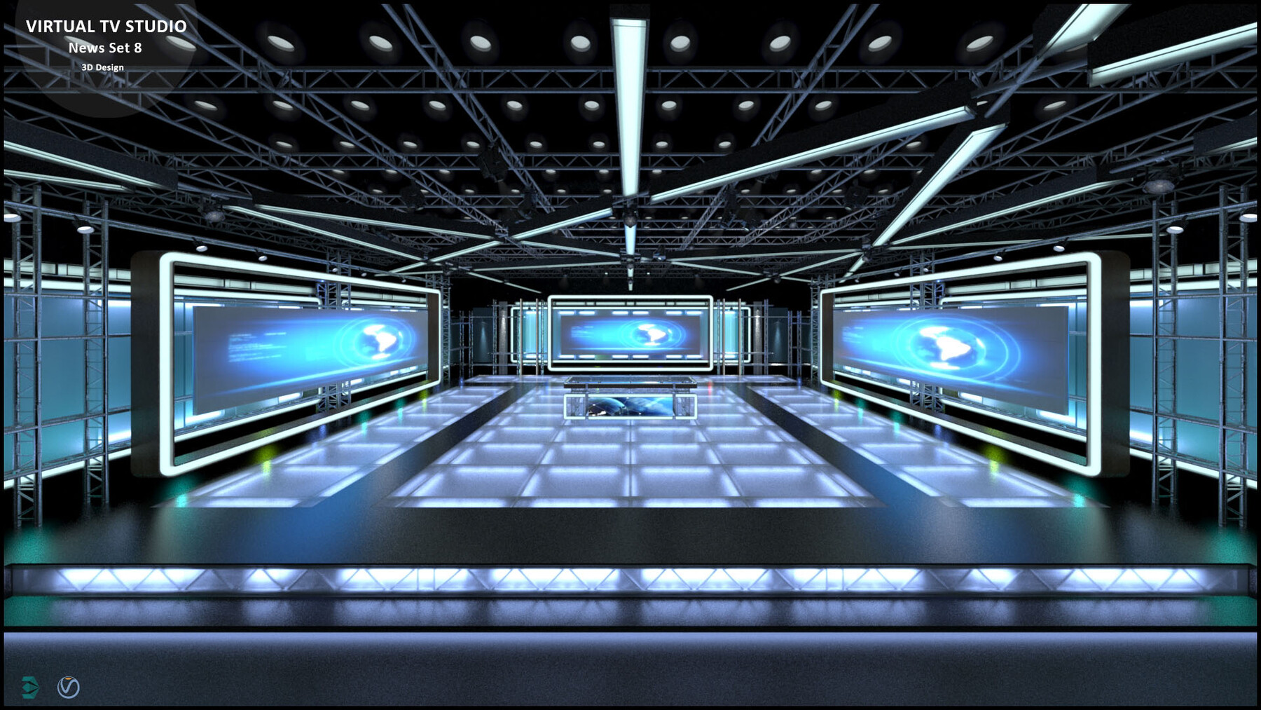 ArtStation - Virtual TV Studio Sets - Collection Vol 14 - 4 PCS DESIGN ...