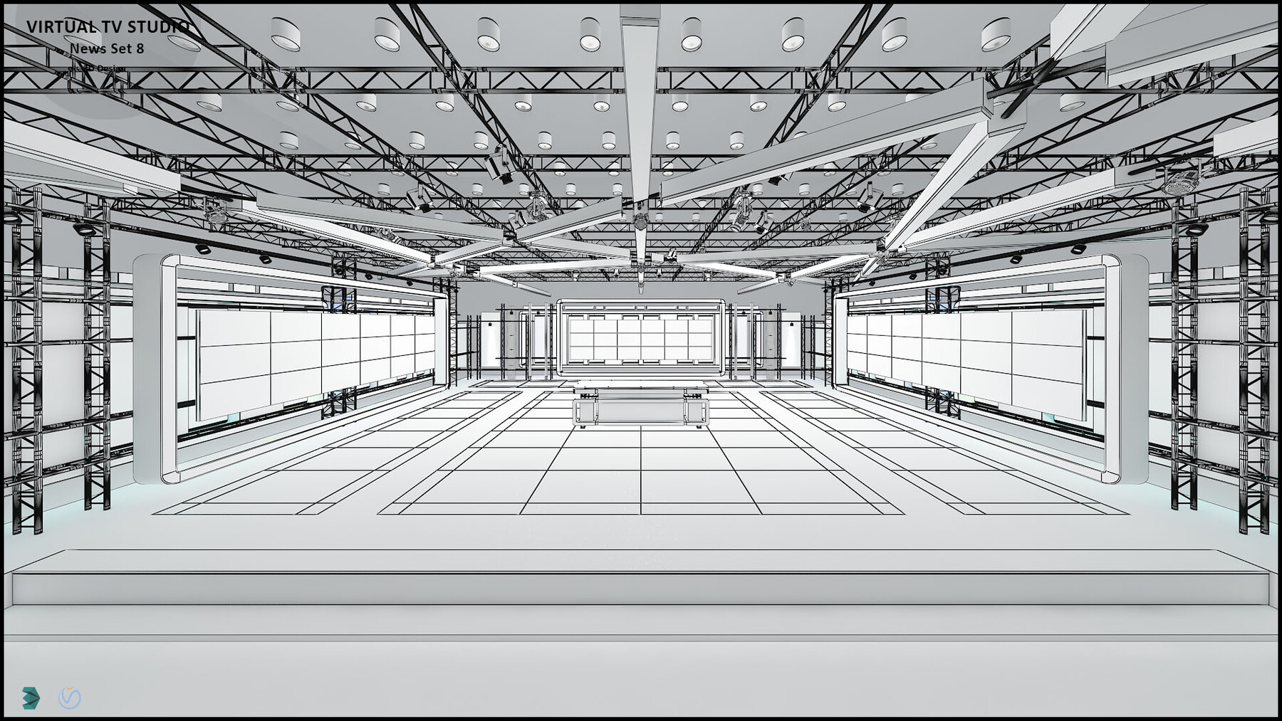 ArtStation - Virtual TV Studio Sets - Collection Vol 14 - 4 PCS DESIGN ...