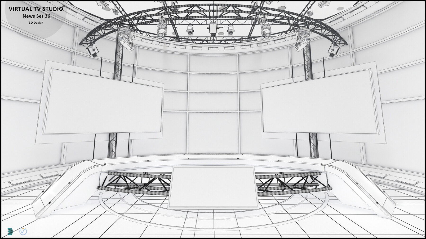 ArtStation - Virtual TV Studio Sets - Collection Vol 14 - 4 PCS DESIGN ...