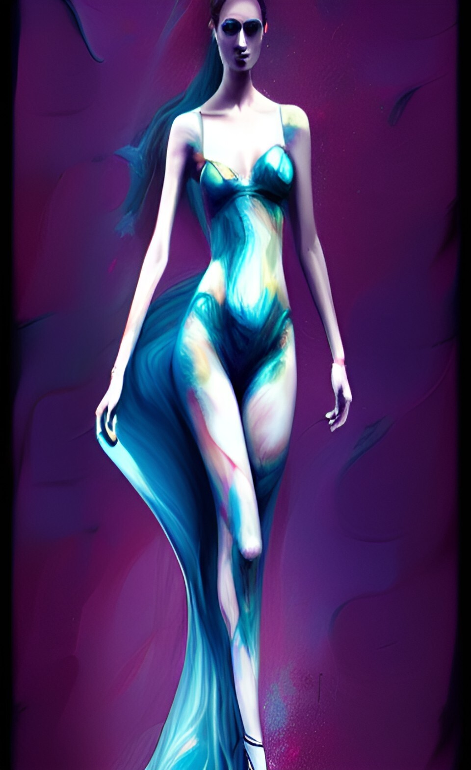 ArtStation - Shape Of Woman Body Colors Liquid Paint 1300 jpg wombo art | Artworks