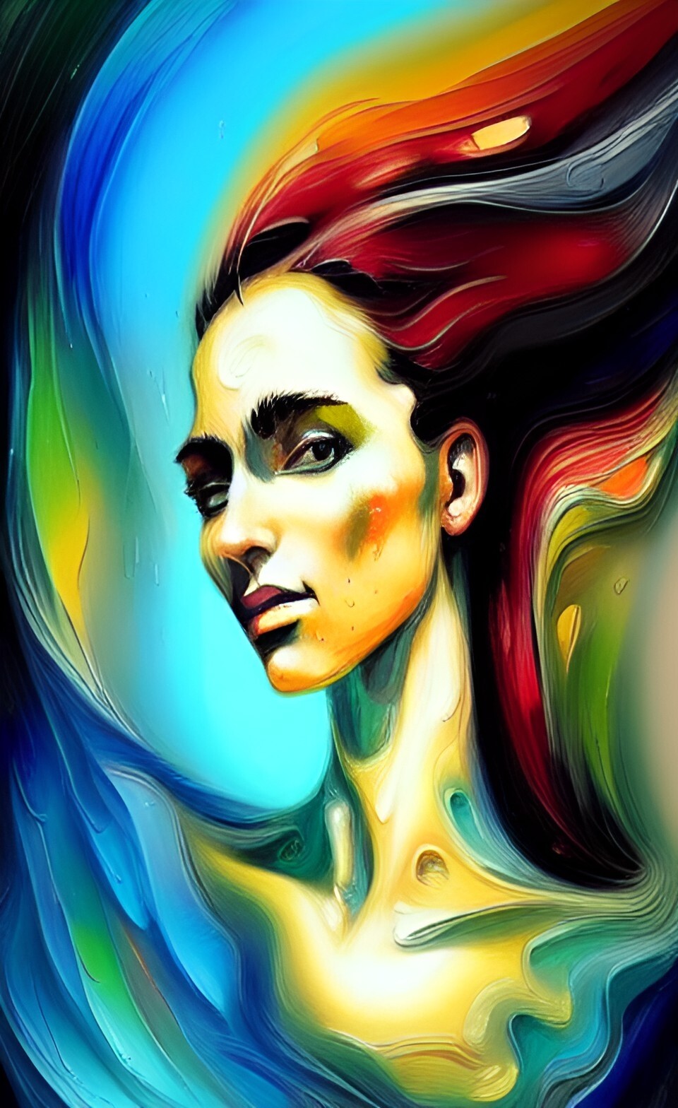 ArtStation - Shape Of Woman Body Colors Liquid Paint 1300 jpg wombo art ...