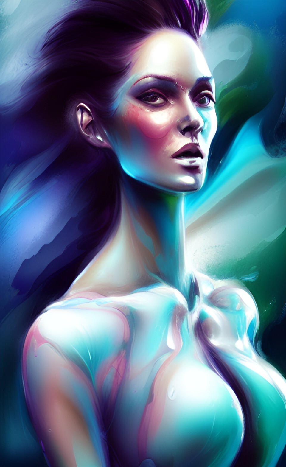 ArtStation - Shape Of Woman Body Colors Liquid Paint 1300 jpg wombo art | Artworks