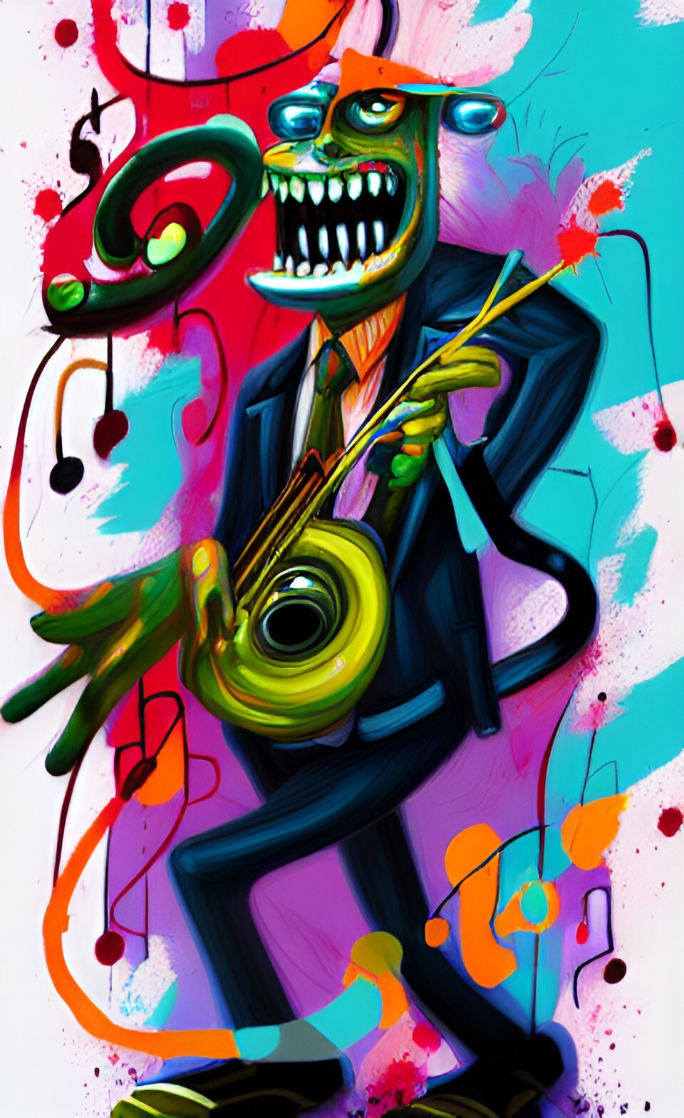 ArtStation - Monster Jazz Graffity Street art 311 jpg wombo art | Artworks
