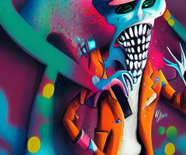 ArtStation - Monster Jazz Graffity Street art 311 jpg wombo art | Artworks