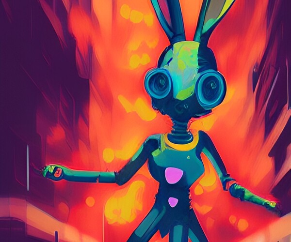 ArtStation - Ready rabbit sky command 468jpg wombo art | Artworks