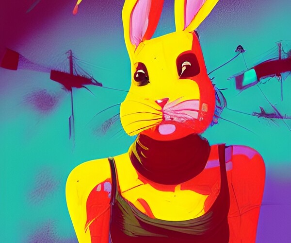 ArtStation - Ready rabbit sky command 468jpg wombo art | Artworks