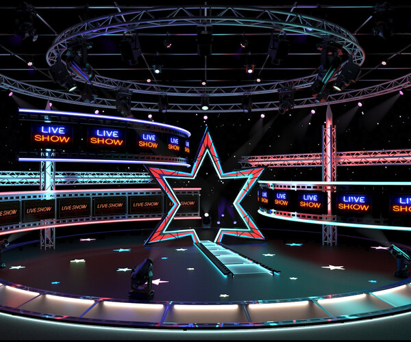 ArtStation - Virtual TV Studio Sets - Collection Vol 15 - 4 PCS DESIGN ...