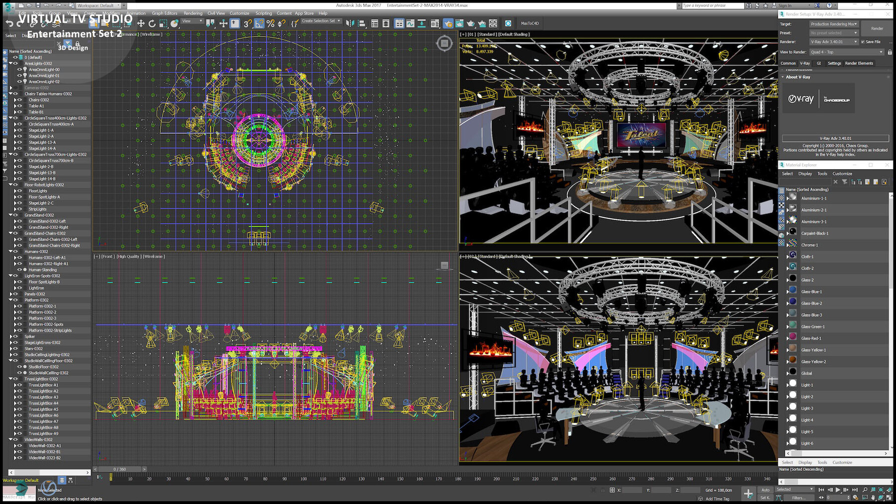 ArtStation - Virtual TV Studio Sets - Collection Vol 15 - 4 PCS DESIGN ...