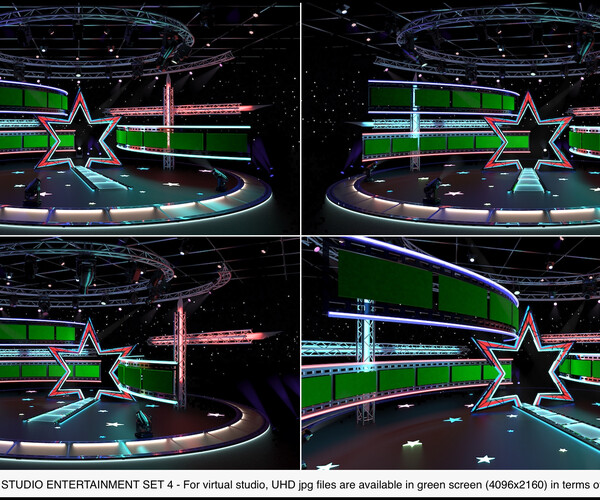 ArtStation - Virtual TV Studio Sets - Collection Vol 15 - 4 PCS DESIGN ...