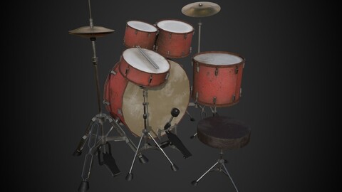 ArtStation - Drum Set | Game Assets