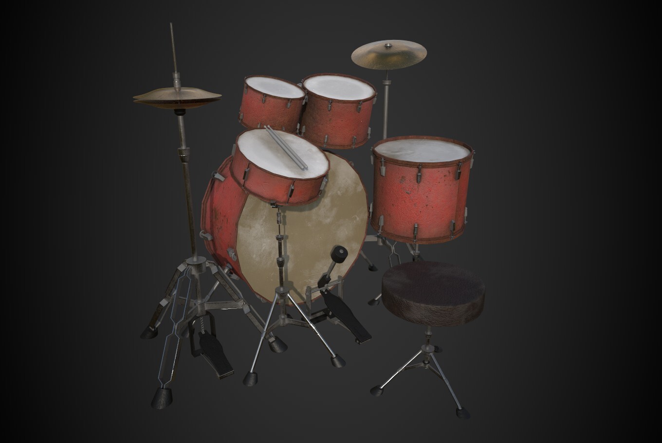 ArtStation - Drum Set | Game Assets
