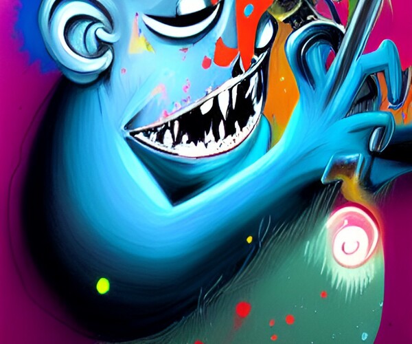 ArtStation - Graffity Jazz Happy Monster 309 jpg wombo art | Artworks