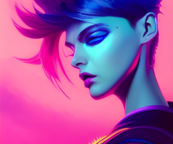 ArtStation - Cyber punk lady 260 jpg wombo art | Artworks