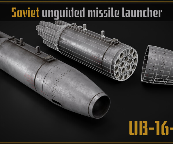 ArtStation - Game ready model of soviet UB-16-57KV unguided missile ...