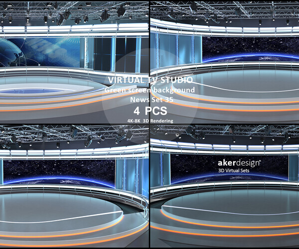ArtStation - Virtual TV Studio Sets - Collection Vol 16 - 9 PCS DESIGN ...