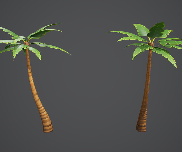 ArtStation - Stylized Palm Tree 01 | Game Assets