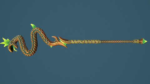 ArtStation - Snake staff | Game Assets