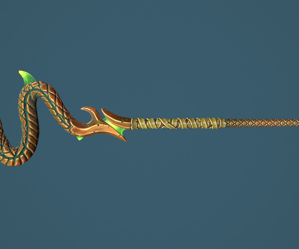 ArtStation - Snake staff | Game Assets