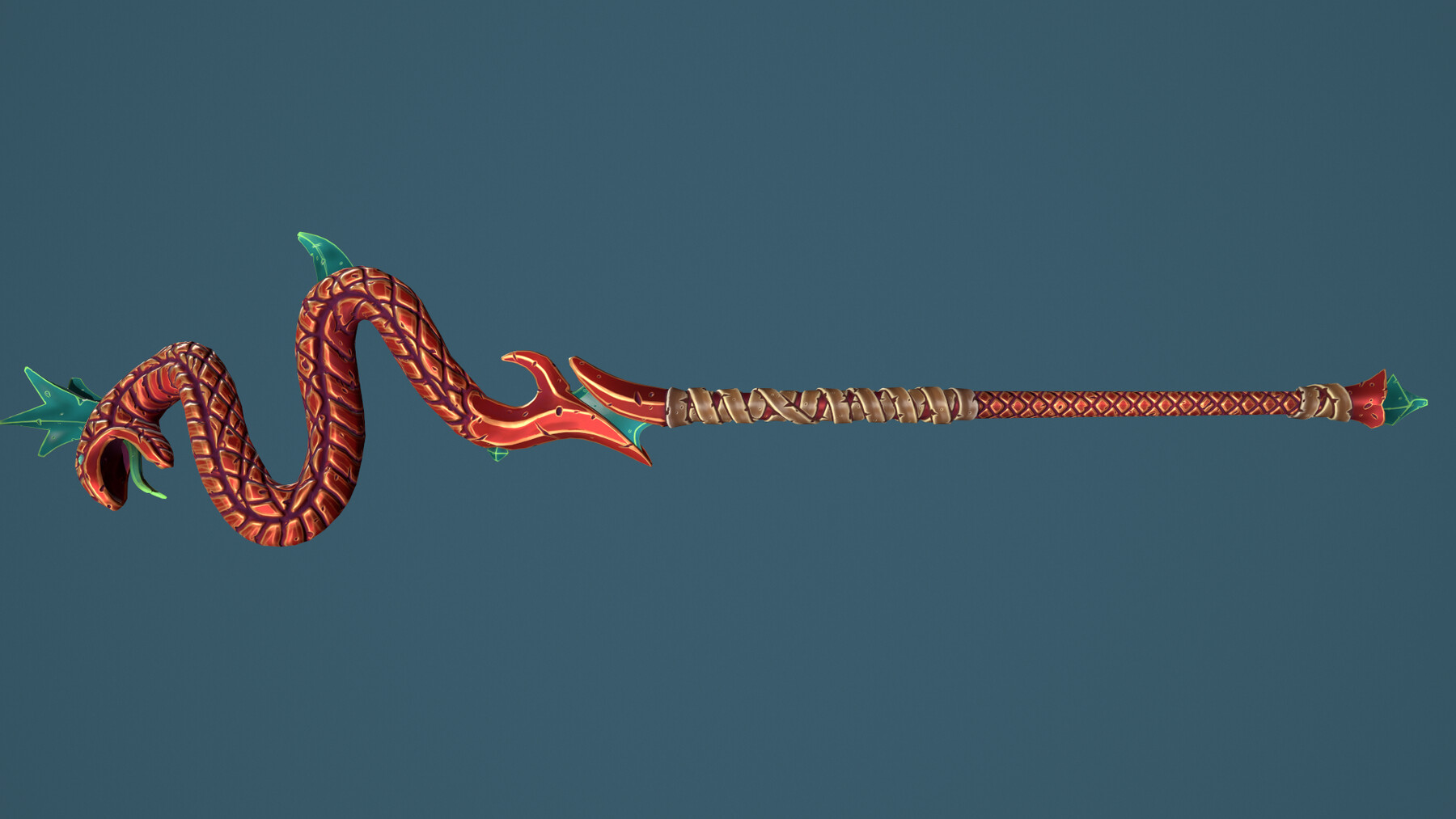 ArtStation - Snake staff | Game Assets