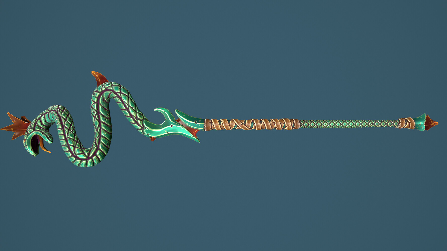 ArtStation - Snake staff | Game Assets